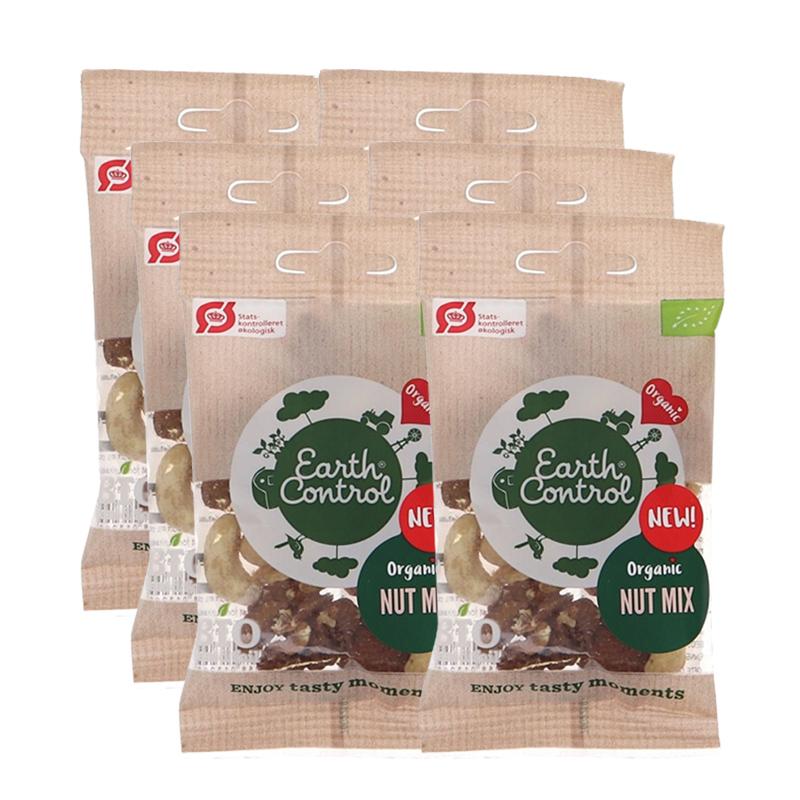 Nötmix Eko 6-pack, 6 x 25g från Earth Control | Matsmart